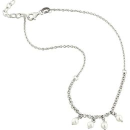 SilberDream Fußkette mit Anhänger SilberDream Damen Fußkette Perlen weiß