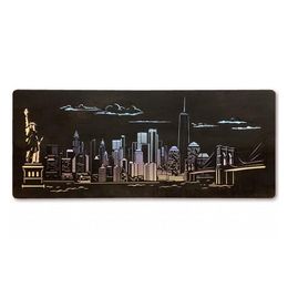 WohndesignPlus LED-Bild LED-Wandbild "New York" 120cm x 50cm mit 230V