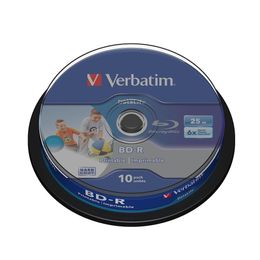Verbatim Blu-ray-Rohling Blu-Ray BD-R SL Datalife HTL 25GB Spindel bedruckbar
