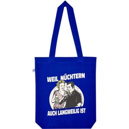 Youth Designz Tragetasche "Weil Nüchtern Auch Langweilig Ist" Jutebeutel Tasche Lange Henkel