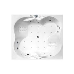 SPAVIDA® Whirlpool-Badewanne Daria Whirlsystem Excellent 180 x 155 cm 36 Düsen 2 Personen