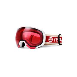 YEAZ Skibrille BLACK RUN ski- und snowboard-brille rot/matt weiß