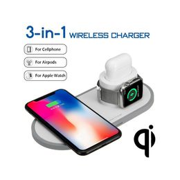 2Pace Smartphone-Dockingstation 2Pace® 3 in 1 QI Charger 10W Ladegerät Ladestation für Apple Watch