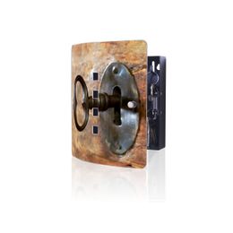 Banjado Schlüsselkasten Edelstahl Schlüssel (verstellbarer Magnetverschluss