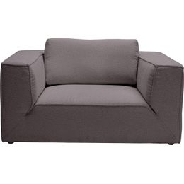 Tom Tailor HOME Loveseat BIG CUBE STYLE, mit bequemen Stegkissen, extra große Sitztiefe, Breite 147 cm, grau