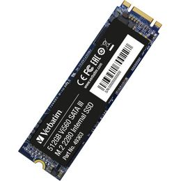 Verbatim Vi560 S3 M.2 interne SSD (512 GB) 560 MB/S Lesegeschwindigkeit, 520 MB/S Schreibgeschwindigkeit, schwarz