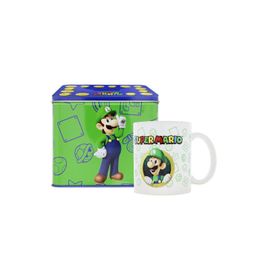 Nintendo Spardose Nintendo Luigi Von Super Mario Tasse Cup Becher mit Spardose Münzbox 9