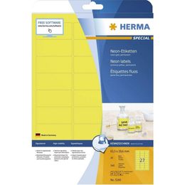Herma Herma Etiketten A4 neon-gelb 63