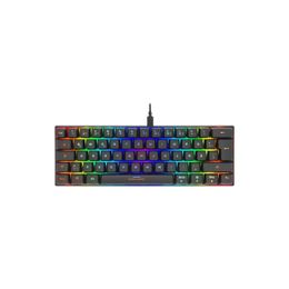Deltaco Mechanische Mini Gaming Tastatur GAM-075-D Gaming-Tastatur (RGB-LED-Beleuchtung