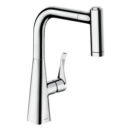 Hansgrohe Küchenarmatur Metris M71 Einhebel-Küchenmischer 220 2jet mit Ausziehbrause und sBox