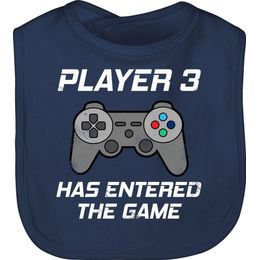 Shirtracer Lätzchen Player 3 has entered the game Controller grau