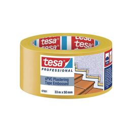 Tesa Griffband PVC Putzband 67001 quergerillt gelb Länge 33 m Breite 50 mm