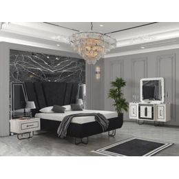 JVmoebel Schlafzimmer-Set Bett 2x Nachttische + Kommode Set Komplettes Design Möbel 4tlg.