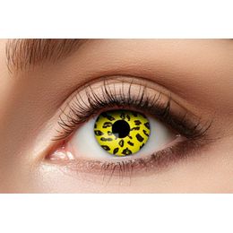 Eyecatcher Farblinsen Yellow Leopard Kontaktlinsen. Gelbe Motivlinsen.