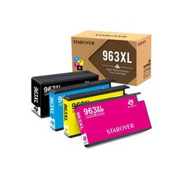 STAROVER 4x für HP 963 XL Multipack 963XL Tintenpatrone (HP OfficeJet Pro 9020 9022 9025