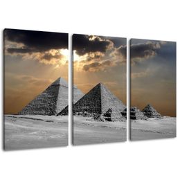 Pixxprint Leinwandbild atemberaubende Pyramiden