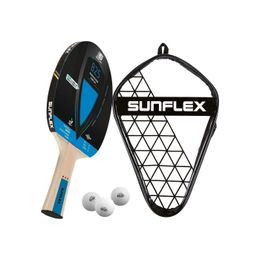 Sunflex Tischtennisschläger B25 Tischtennisschläger + Tischtennishülle Single Case + 3*** ITTF