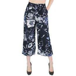 dy_mode Palazzohose Damen Palazzohose Capri Hose in Blumen Muster Freizeithose Sommer