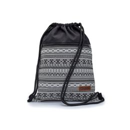 By Bers Turnbeutel Leon By Bers Turnbeutel Beutelrucksack Freizeitrucksack (Tagesrucksack für Strand Sport Festival Freizeit Alltag Einkauf aus Baumwolle Innentasche Schlüsselband)