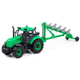 Polesie Spielzeug-Traktor Traktor Progress mit Drehpflug Schwungrad Fahrzeug