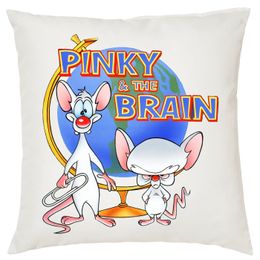 Blondie & Brownie Blondie & Brownie Dekokissen Pinky and the Brain Comic Cartoon Weltherrschaft