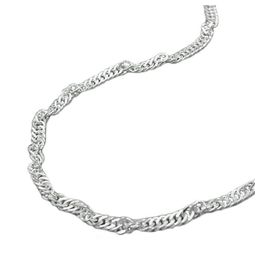 Schmuck Krone Fußkette 2mm Fußkette Fußschmuck Singapurkette aus 925 Silber diamantiert 27cm