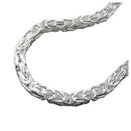 Schmuck Krone Silberkette 6mm Königskette Halskette Collier diamantiert aus 925 Silber 60cm Herren