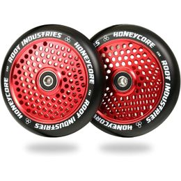 Root Industries Stuntscooter 2 x Root Industries Honeycore Stunt-Scooter Rolle 120mm Rot/PU Schwarz
