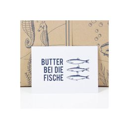 Bow & Hummingbird Postkarte Postkarte Butter bei die Fische