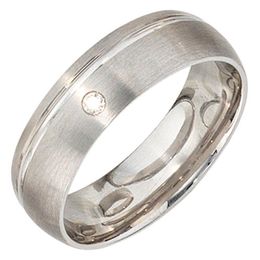 Schmuck Krone Silberring Partnerring Ring mit Zirkonia 925 echt Silber mattiert für Damen Silberring