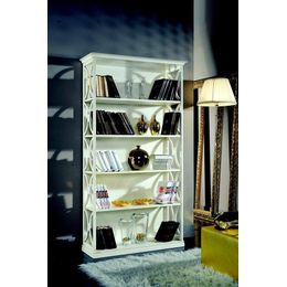 JVmoebel Bücherturm Design Luxus Bücher Regale Weiß Klassischen Stil Schrank Holz Italienische Möbel