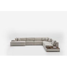 JVmoebel Ecksofa Modern Sofa U Form Design Möbel Luxus Wohnzimmer Grau