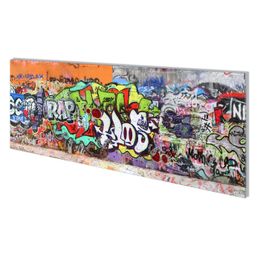 Wallario Wandgarderobe RAP-Graffiti- Wand mit verschiedenen Tags (1-teilig