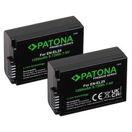 Patona 2x Premium Akku für die Nikon Z 50 / Nikon Z fc Kamera-Akku EN-EL25 1280 mAh (2 St)