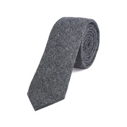 DonDon Krawatte Herren Krawatte 6 cm einfarbig kariert und gepunkt (Packung