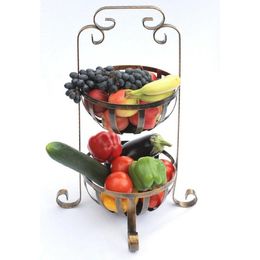 DanDiBo Etagere Etagere Obstkorb 10-320 Gemüsekorb 62 cm Küchenregal mit 2 Körbe Obstschale Korb