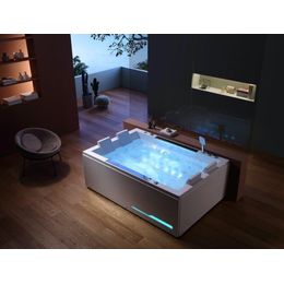 SPAVIDA® Whirlpool-Badewanne Royal Whirlsystem Deluxe 180x120cm 90 Düsen 2 Personen