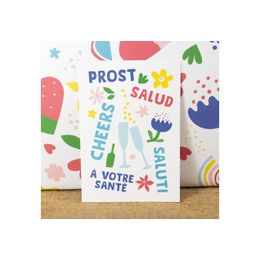 Bow & Hummingbird Glückwunschkarte Postkarte Cheers