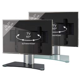 Vcm TV Standfuß Aufsatz Erhöhung Alu Glas Windoxa Mini TV-Ständer