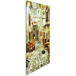 Wallario Wandgarderobe Italienische kleine Gasse (1-teilig