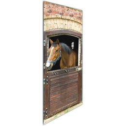 Wallario Wandgarderobe Pferd im Stall (1-teilig