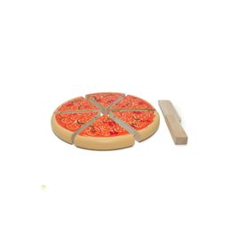 Estia Holzspielwaren Spiellebensmittel Pizza aus Holz zum Schneiden incl. Holzmesser