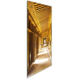 Wallario Wandgarderobe Buddhistischer Tempel aus Holz