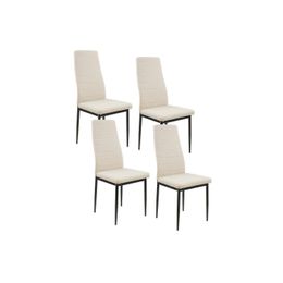 HTI-Living Esszimmerstuhl Esszimmerstuhl 4er Set Memphis Beige (Set