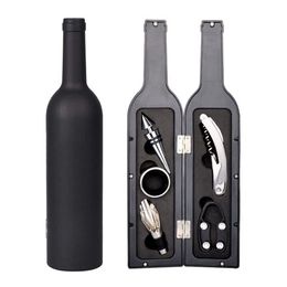 Cheffinger Korkenzieher 6 Tlg Wein Zubehör Accessoires Set in Flaschenform Korkenzieher