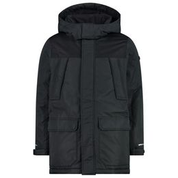 CMP - Boy's Jacket Fix Hood Taslan Polyester - Parka Gr 128 schwarz