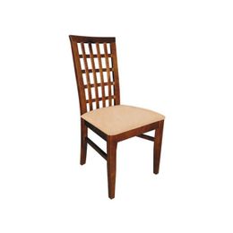 JVmoebel Esszimmerstuhl, Sessel Stuhl Textil Design Holz Polster Gastro Esszimmer Stoff Stühle