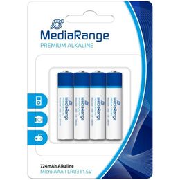MediaRange 4 Premium AAA / Micro Alkaline Batterien im 4er Blister Batterie