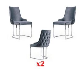 JVmoebel Esszimmerstuhl Stühle Esszimmer Garnitur 2x Stuhl Lehn Gruppe Weicher Stuhl