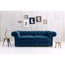 JVmoebel 3-Sitzer Chesterfield Luxus Polster Sofa Couch 3 Sitz Textil #129 Sofort